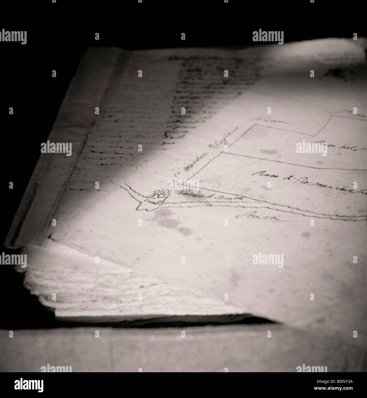 A page from an old book Stock Photo - Alamy