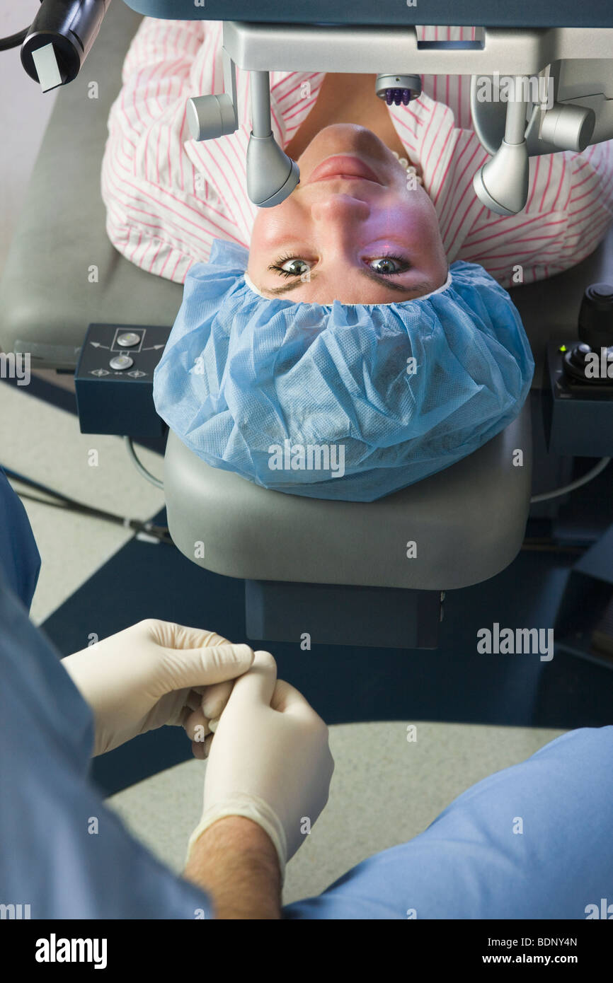 Patient undergoing LASIK surgery Stock Photo - Alamy