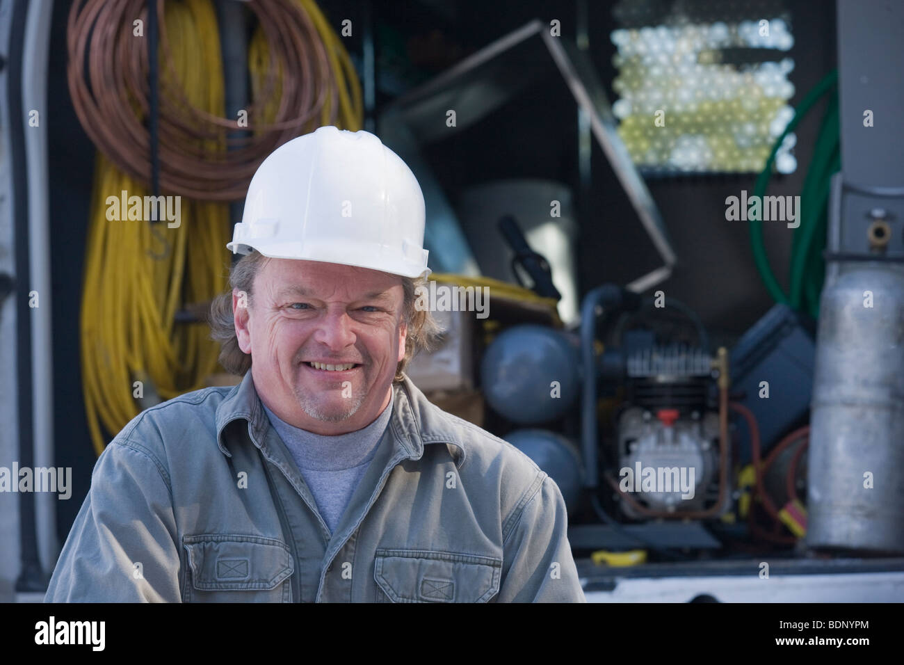 Plumber truck hi-res stock photography and images - Alamy