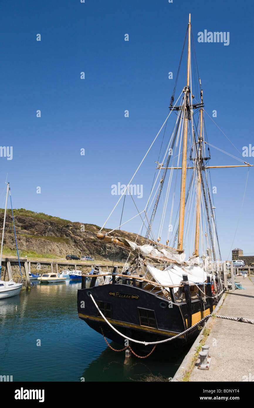 Amlwch, Isle of Anglesey, North Wales, UK. Schooner HMS Pickle replica ...