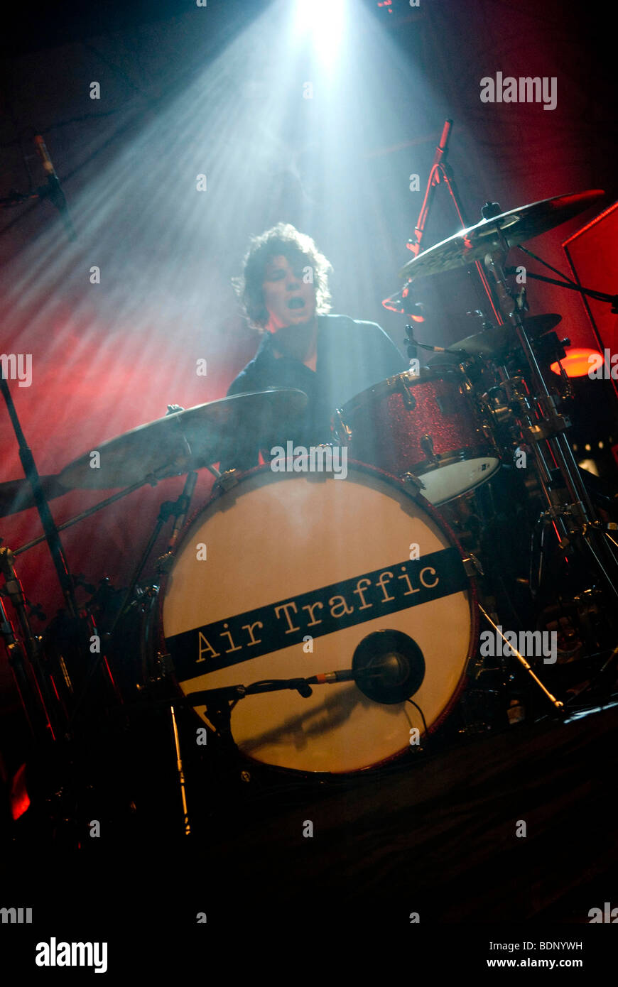 Air Traffic drummer Stock Photo - Alamy