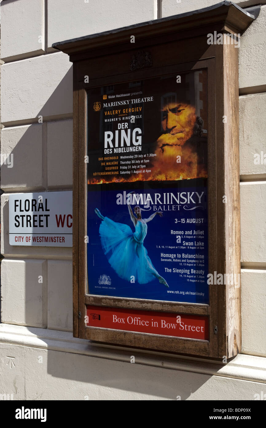 Royal Opera House Advert Floral Street Covent Garden London Stock Photo ...