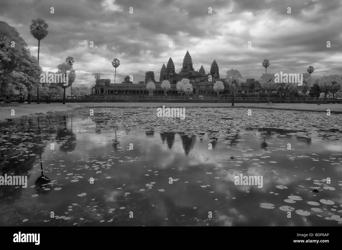 Angkor Wat Temple near sunset looking across the Southern Reflecting ...