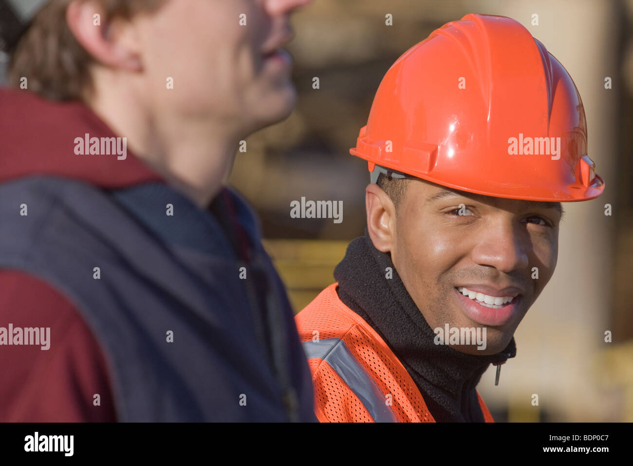 Two engineers at a construction site Stock Photo - Alamy