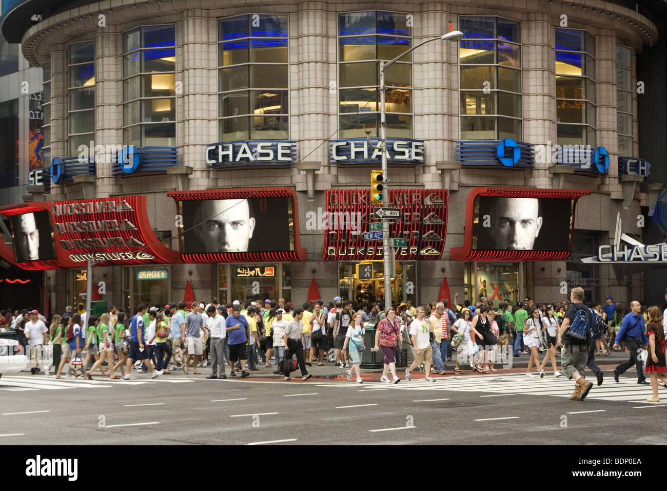 Manhattan crosswalk people crowds times square city urban pedestrians ...