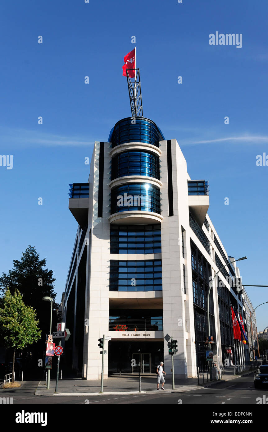 Partial view, Willy-Brandt-Haus building, SPD headquarters, capital ...