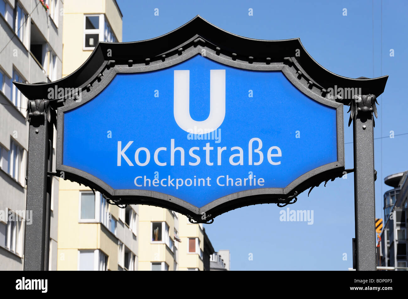 Underground sign, Kochstrasse, capital Berlin, Germany, Europe Stock ...