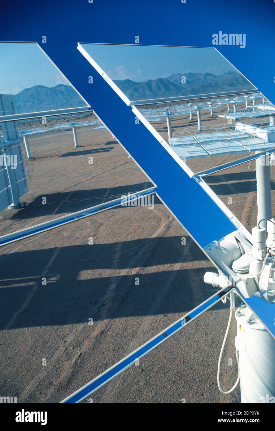Solar farm at Solar One in Mojave Desert, CA Stock Photo - Alamy
