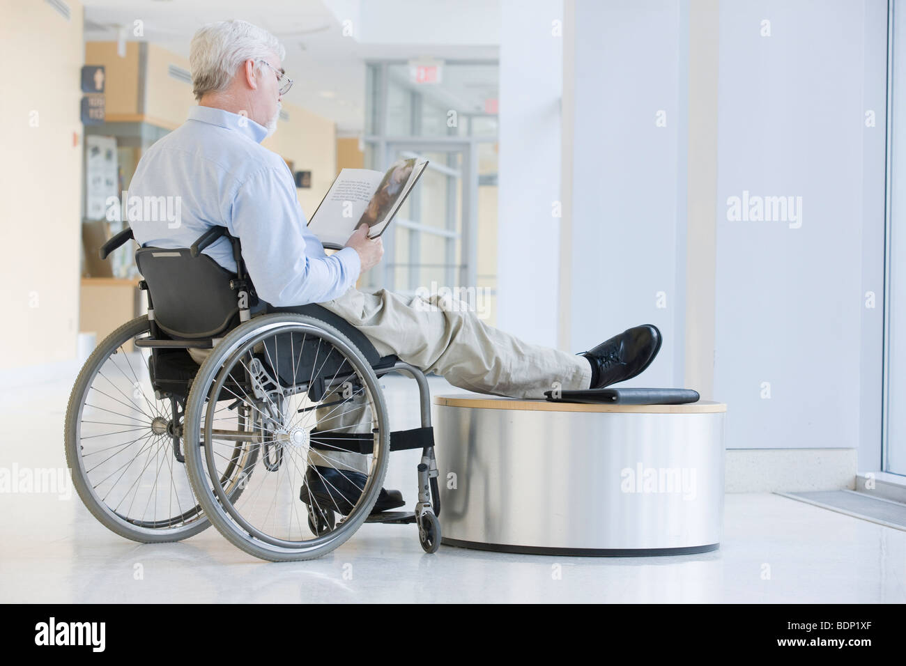 University professor reading a book Stock Photo - Alamy