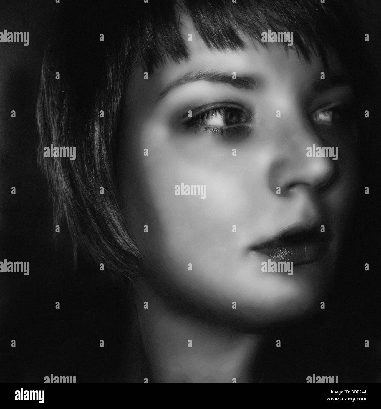 Effects girl Black and White Stock Photos & Images - Alamy