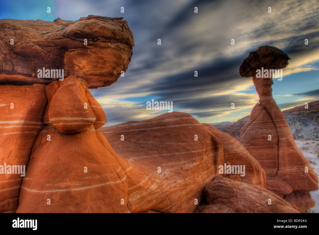 Toadstool rock formation in Grand Staircase-Escalante National Monument Utah Stock Photo - Alamy