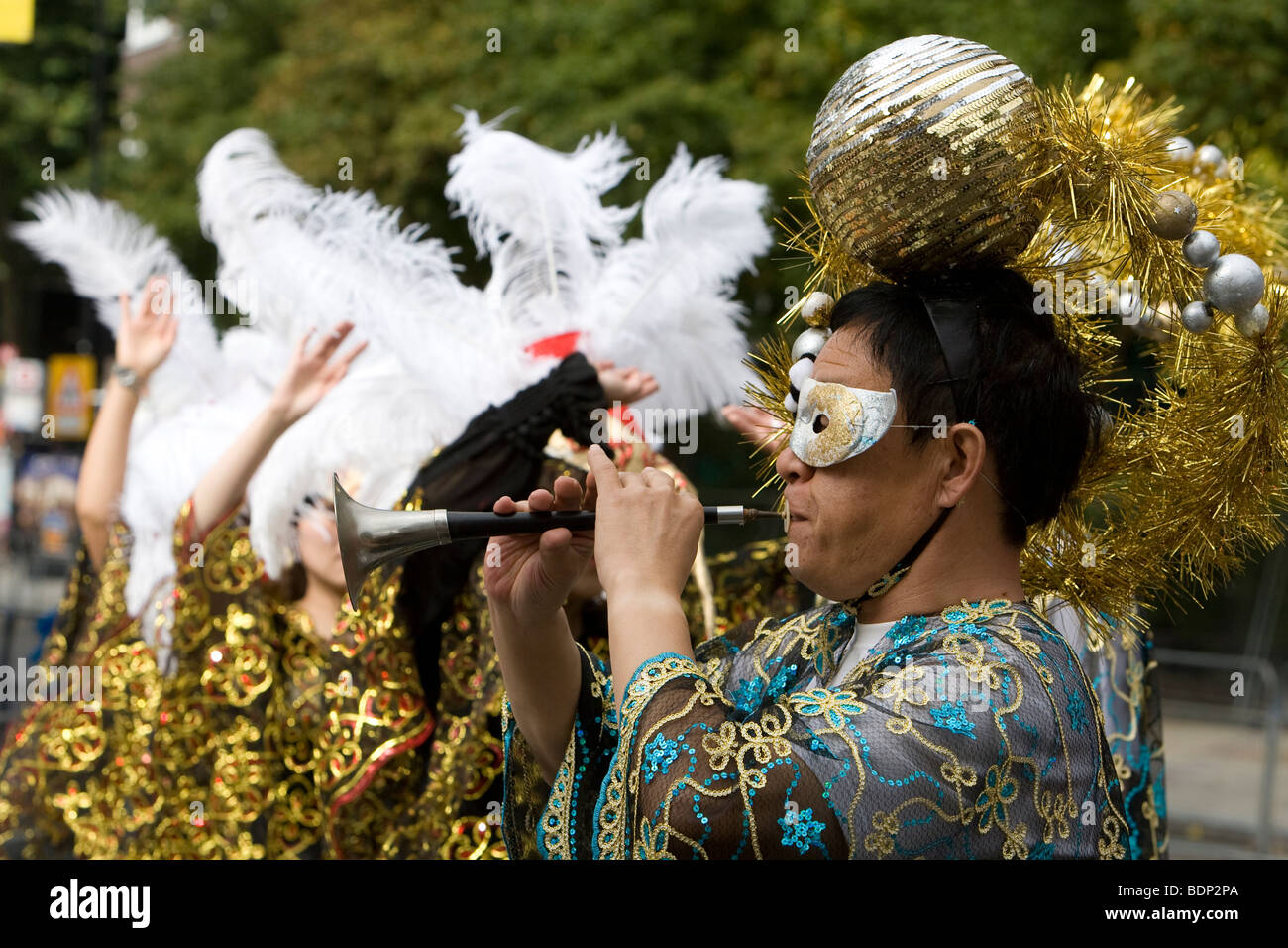 Chinese musician at the Notting Hill Carnival 2009 Stock Photo - Alamy