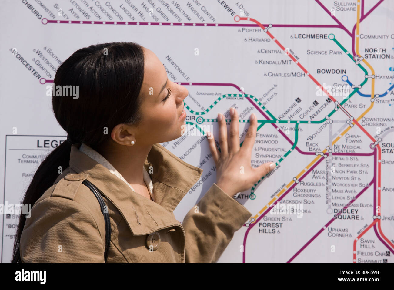 Checking subway map hi-res stock photography and images - Alamy
