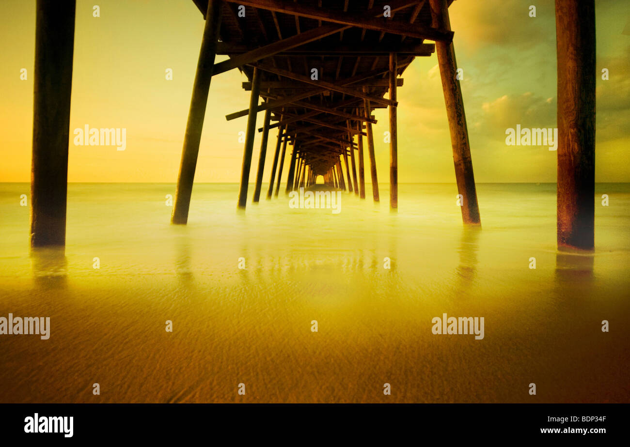 A timber jetty Stock Photo - Alamy