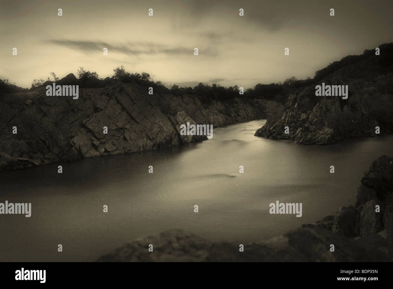 A river with steep sides Stock Photo - Alamy