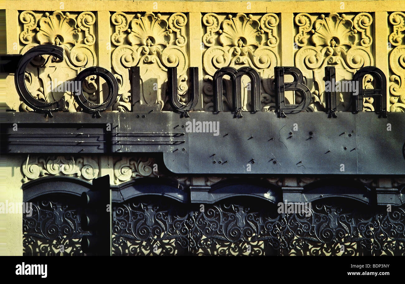 An old sign saying Columbia Stock Photo - Alamy