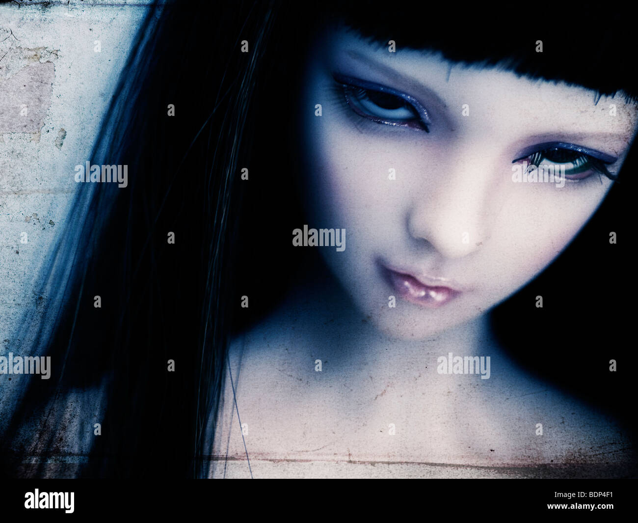 portrait of girl doll Stock Photo - Alamy