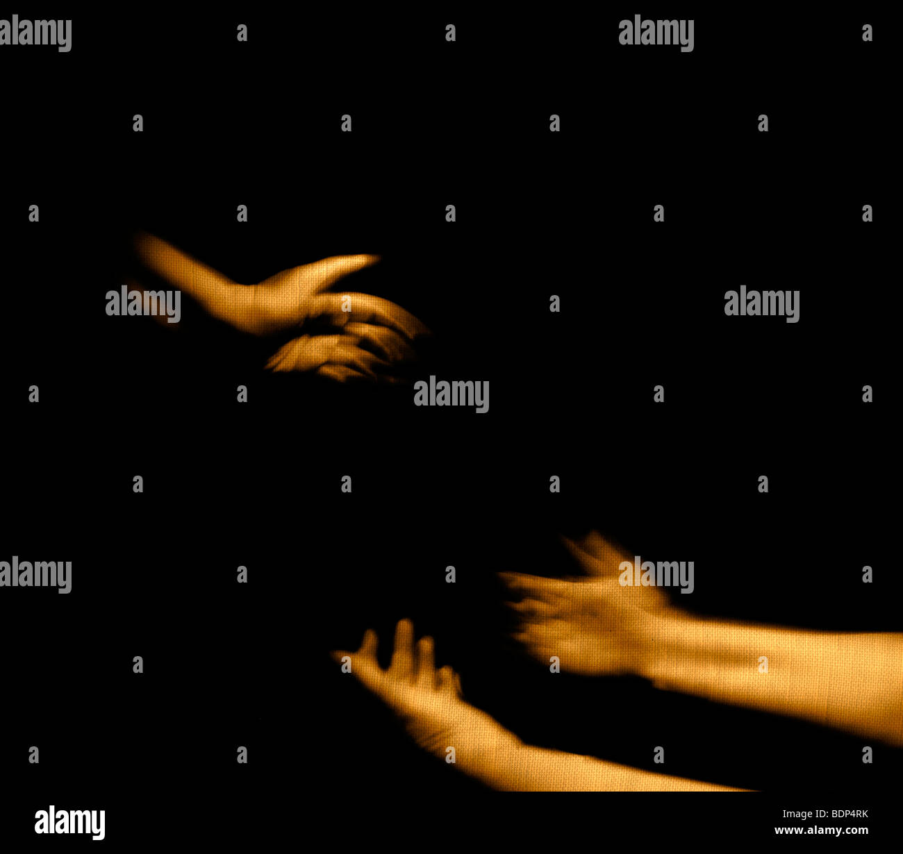 Outstretched arms reaching to hands Stock Photo - Alamy