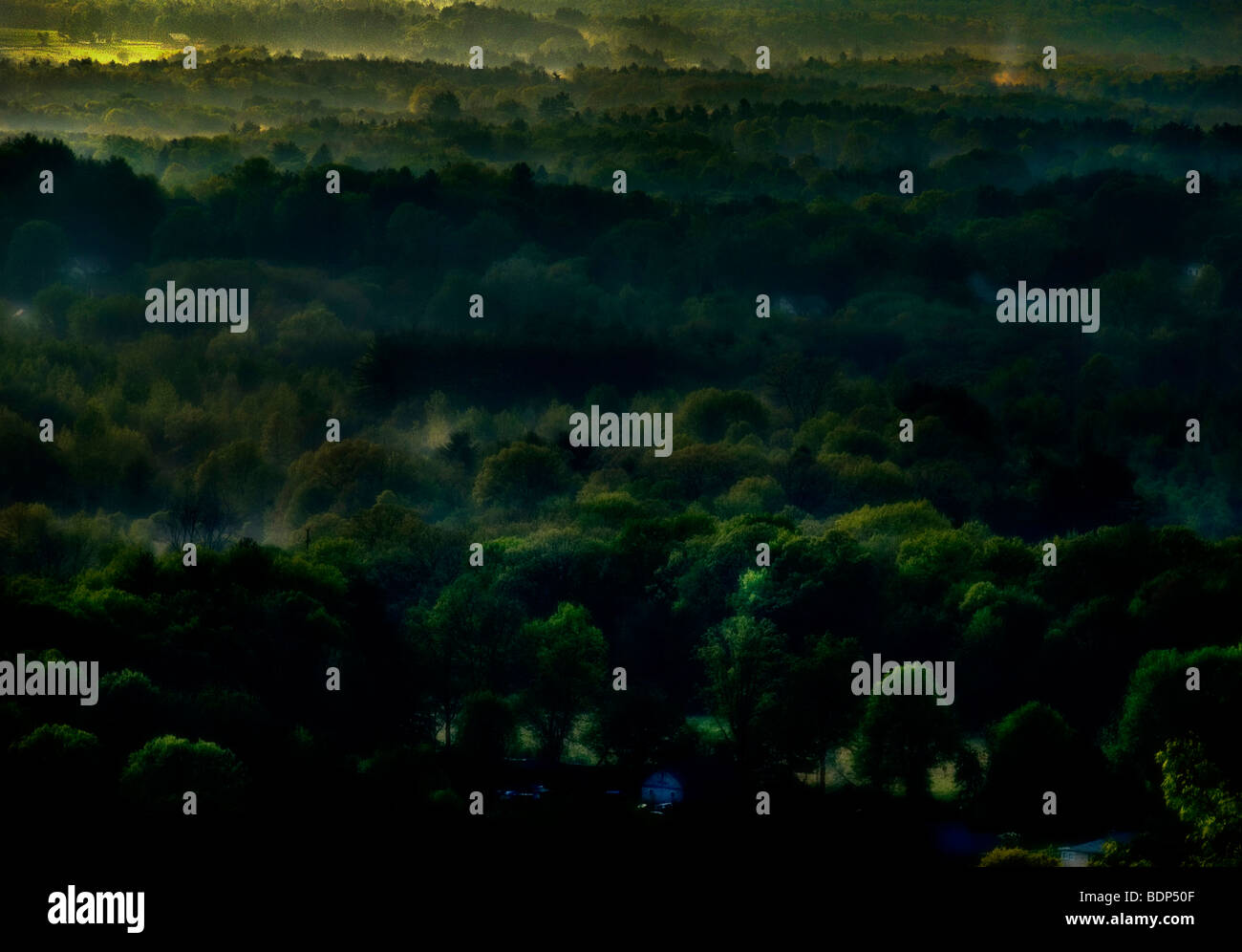 View over a valley Stock Photo - Alamy