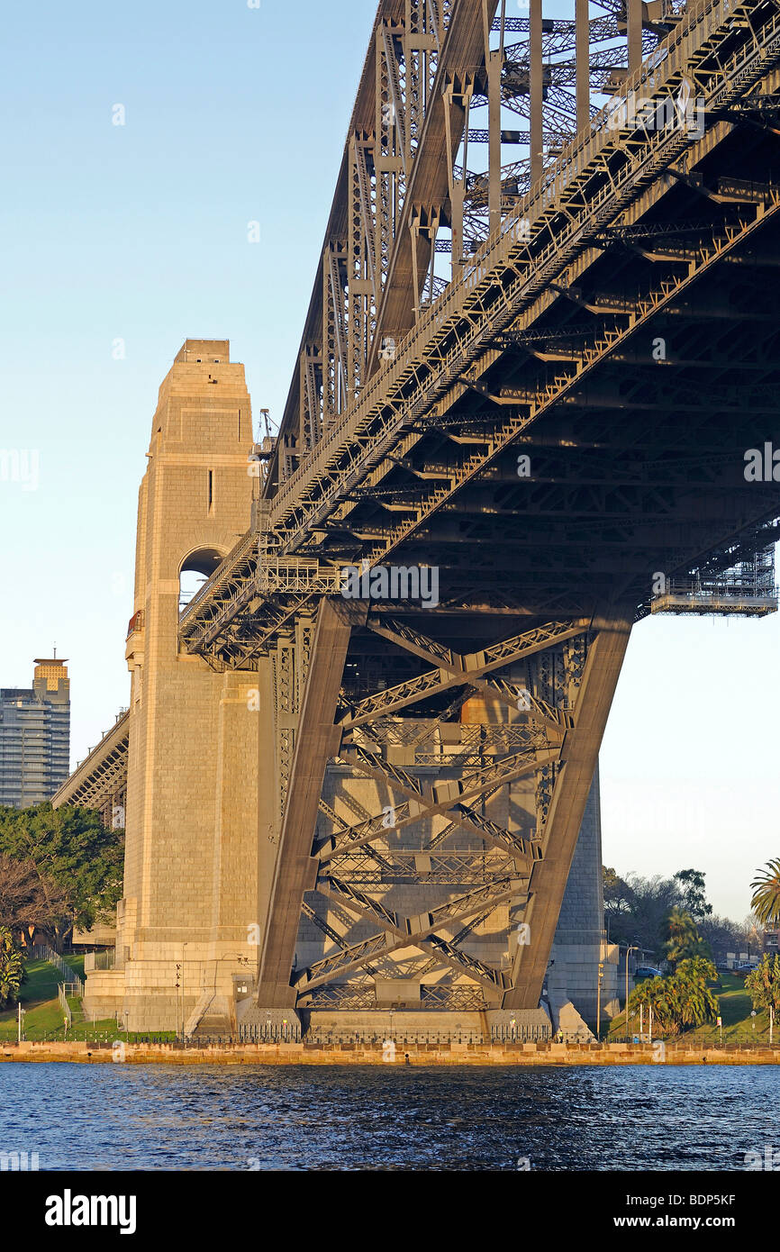 Walk-in pylon of the Harbour Bridge in Sydney, Australia Stock Photo ...
