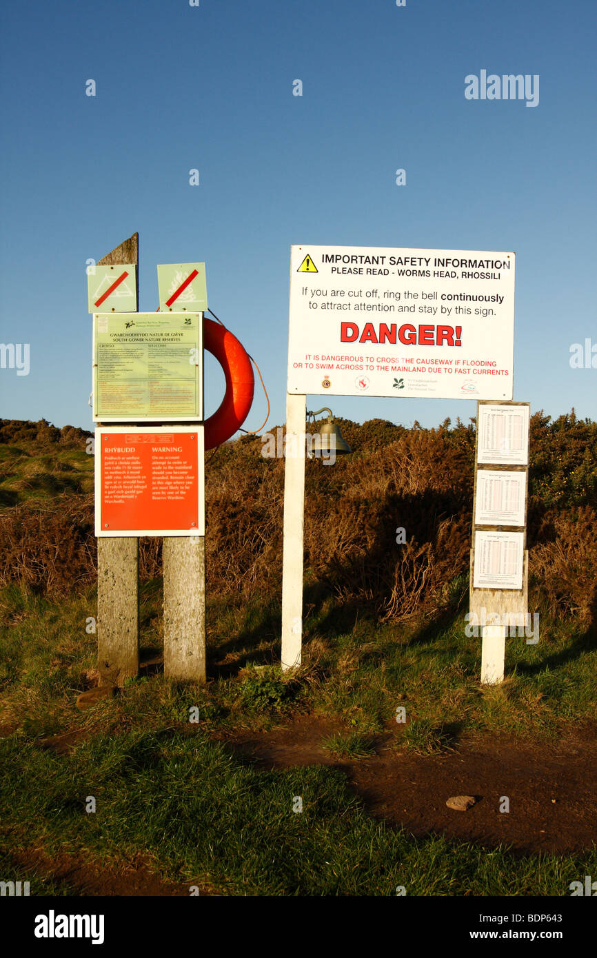 Gower warning hi-res stock photography and images - Alamy