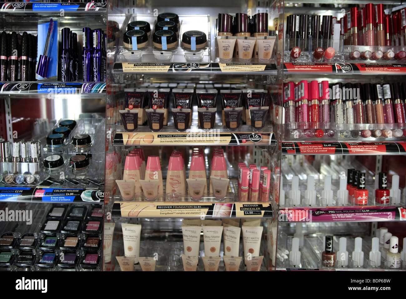 Rimmel Cosmetics counter in a store Stock Photo - Alamy
