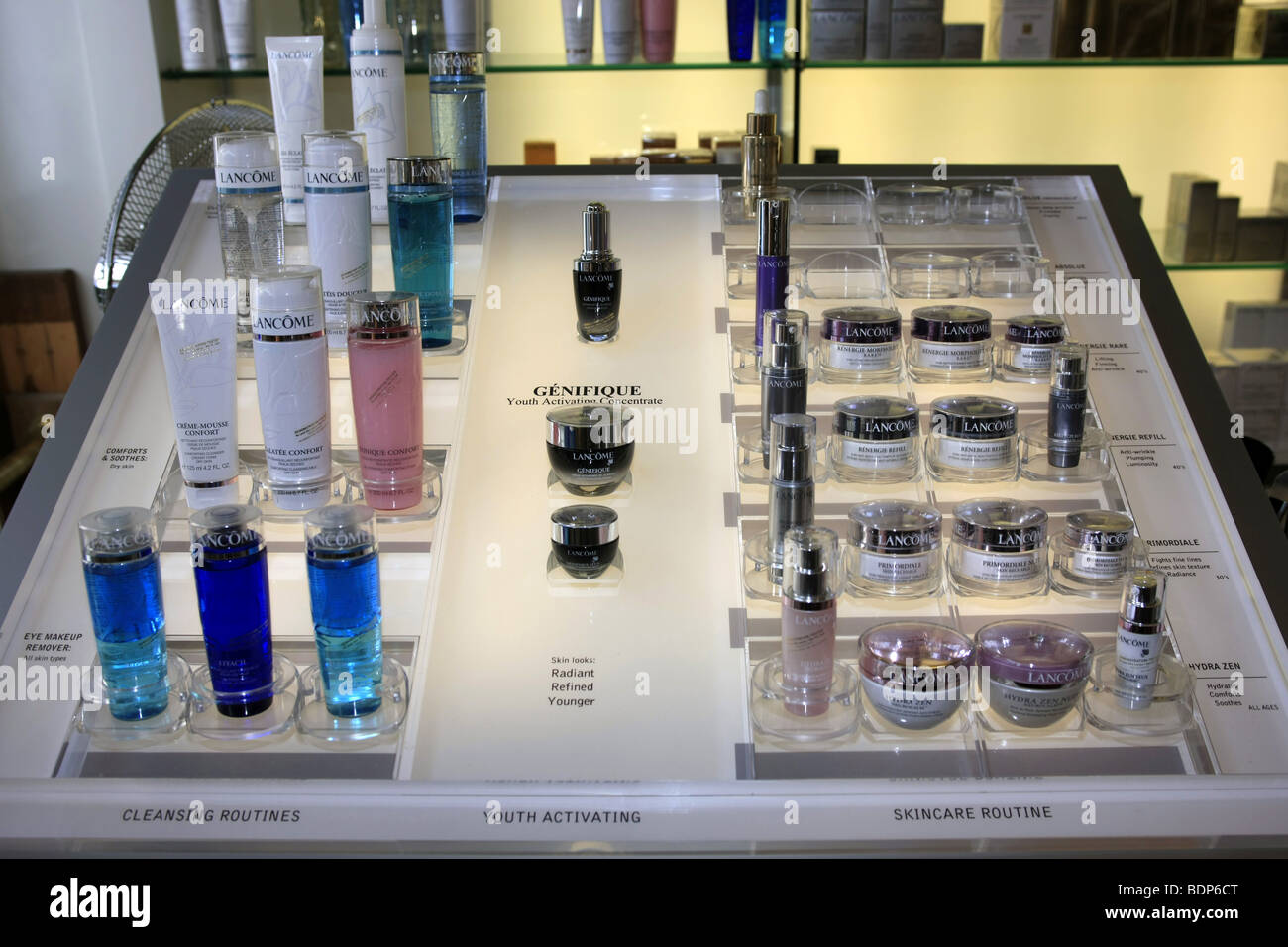 Lacome Cosmetics counter in a store Stock Photo - Alamy