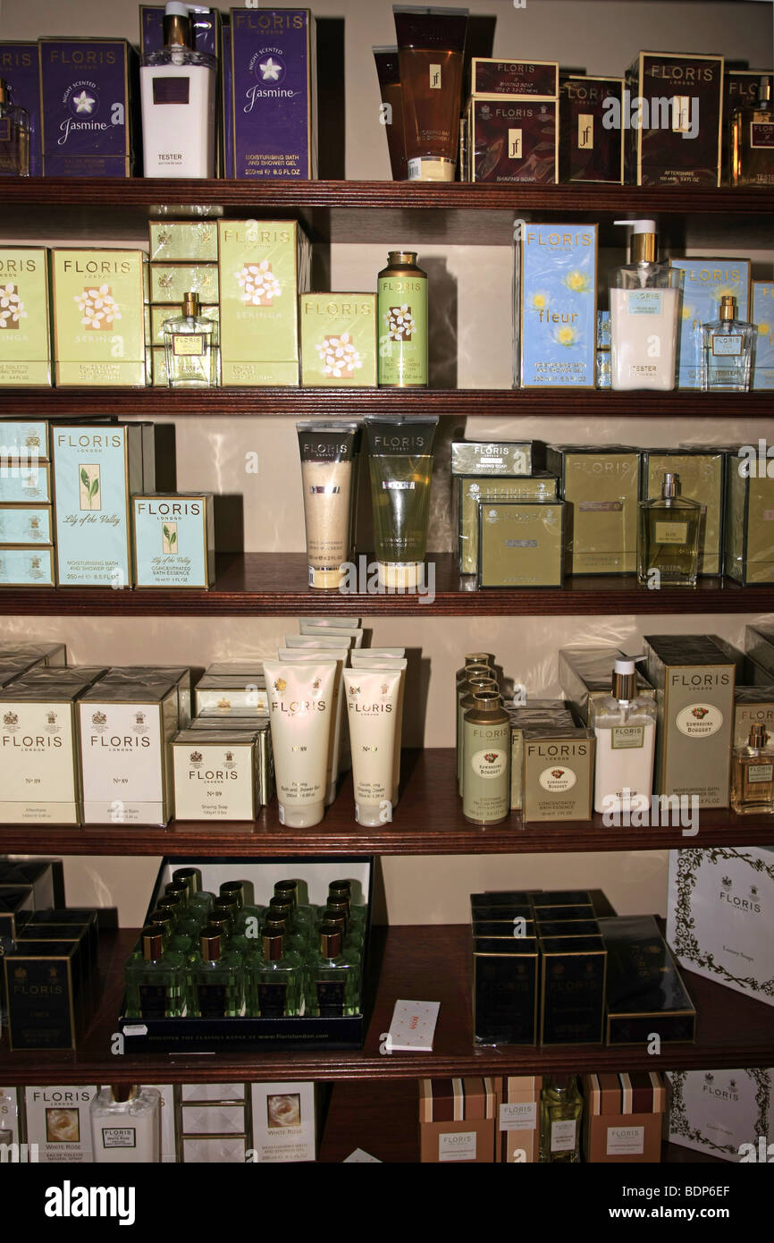 Ladies Cosmetics on shelves in a store Stock Photo - Alamy