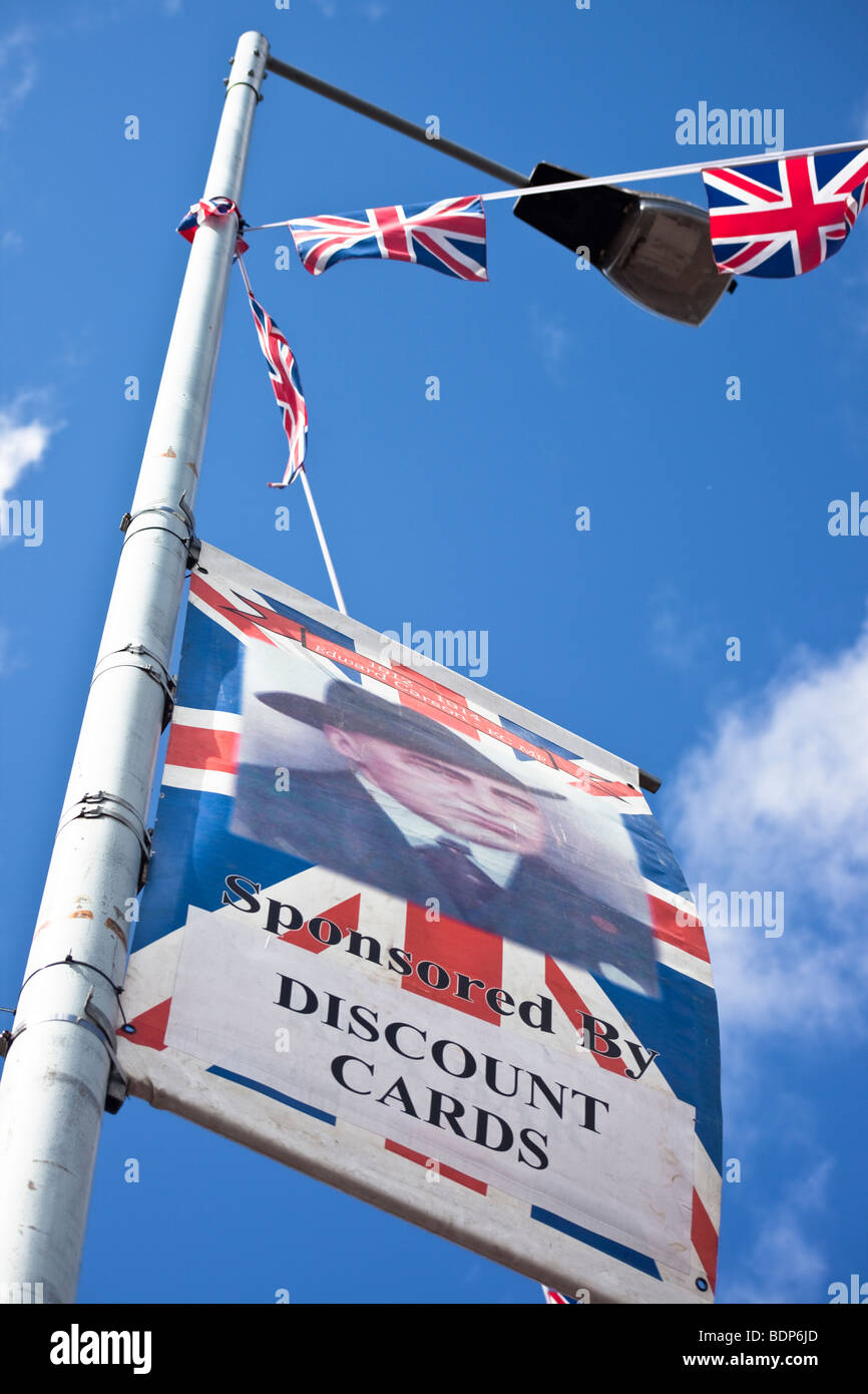 Ulster shankill road flags hi-res stock photography and images - Alamy