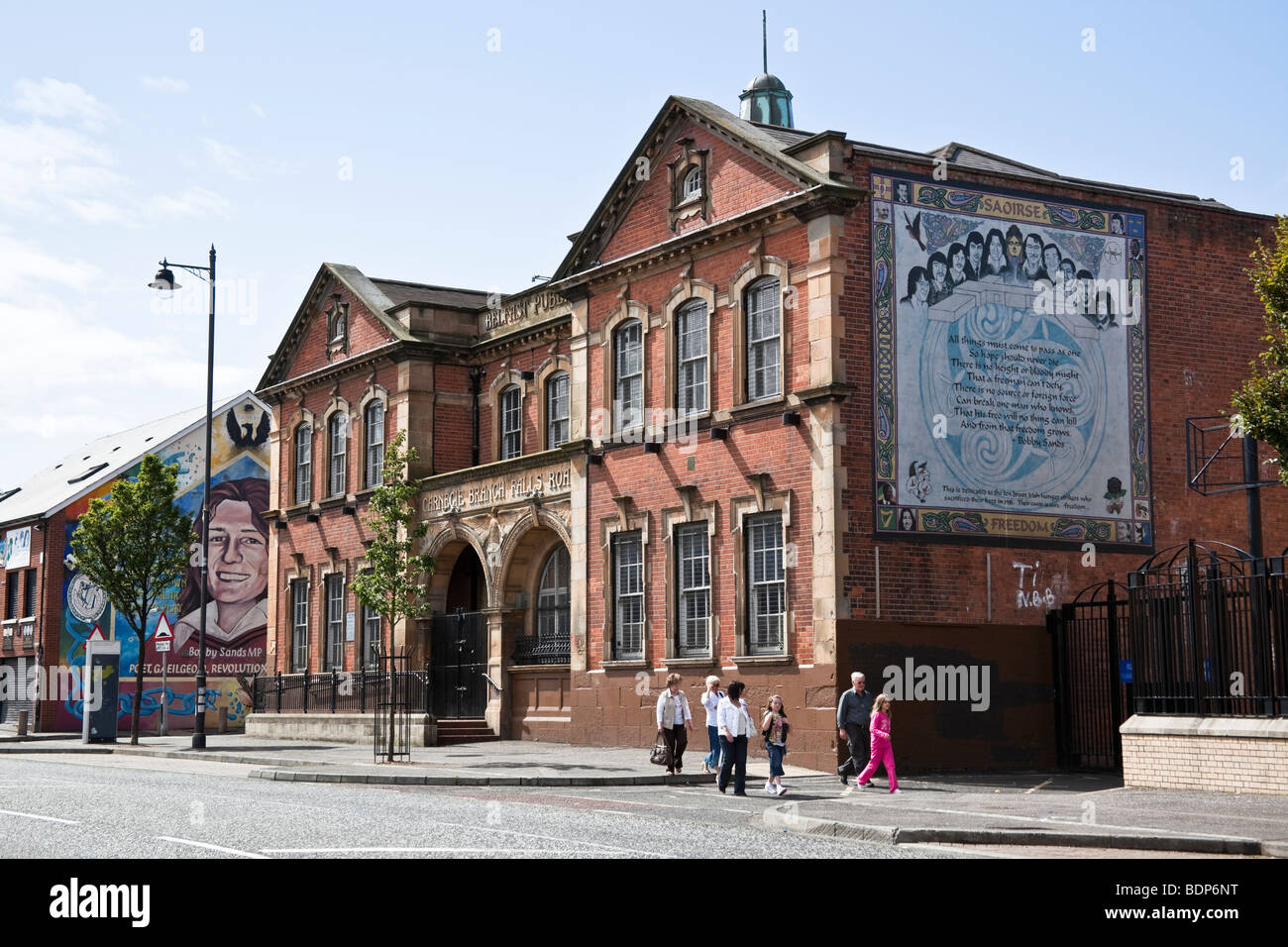 Republican Murals of the Falls Road, Belfast, Northern Ireland Stock ...