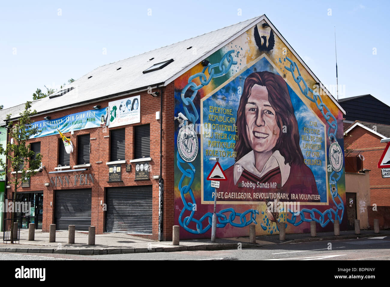 Republican Murals of the Falls Road, Belfast, Northern Ireland Stock ...