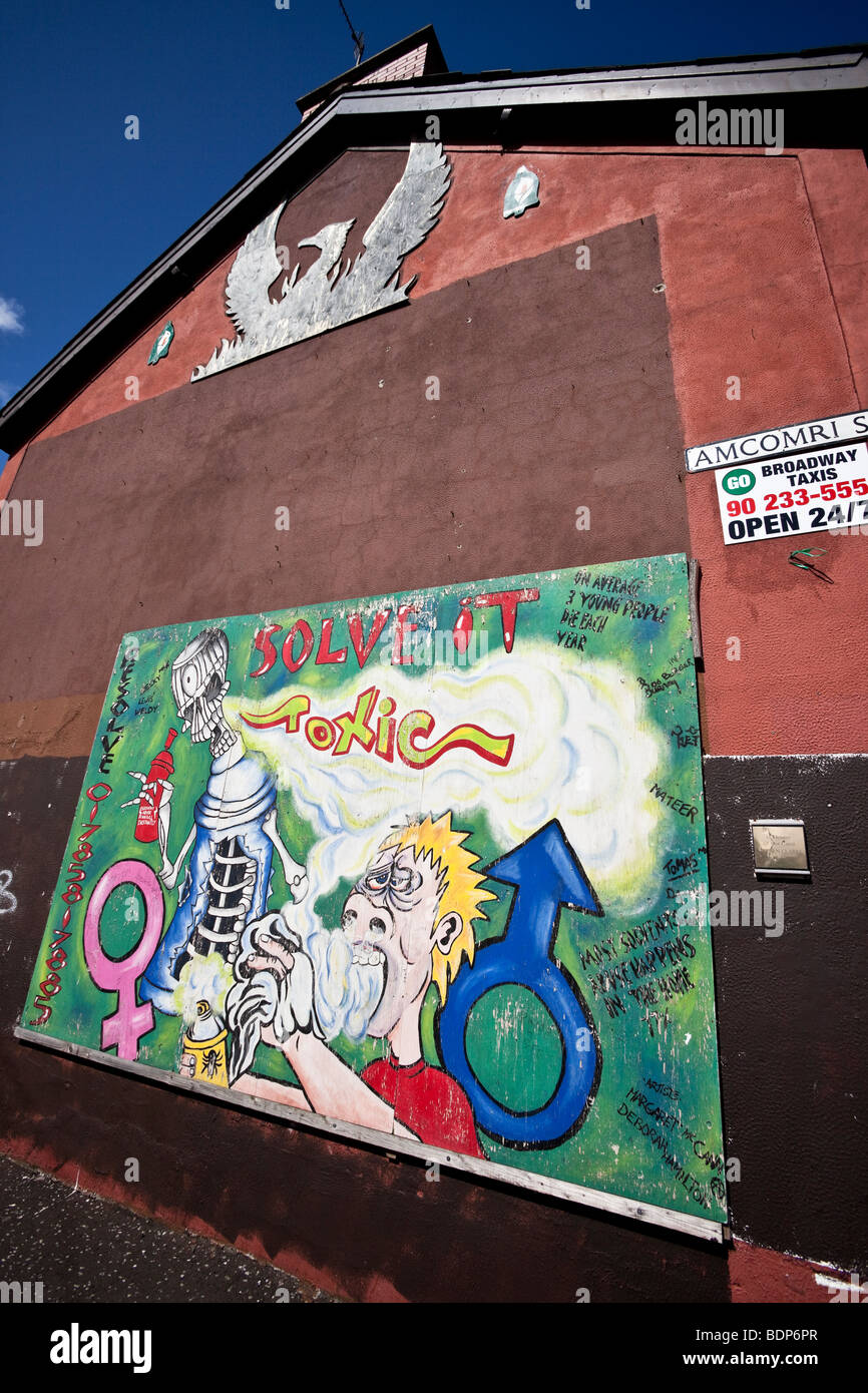 Republican Murals of the Falls Road, Belfast, Northern Ireland Stock ...