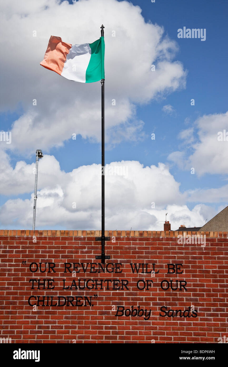 National Flag of Ireland, The Irish Tricolour, off the Falls Road ...