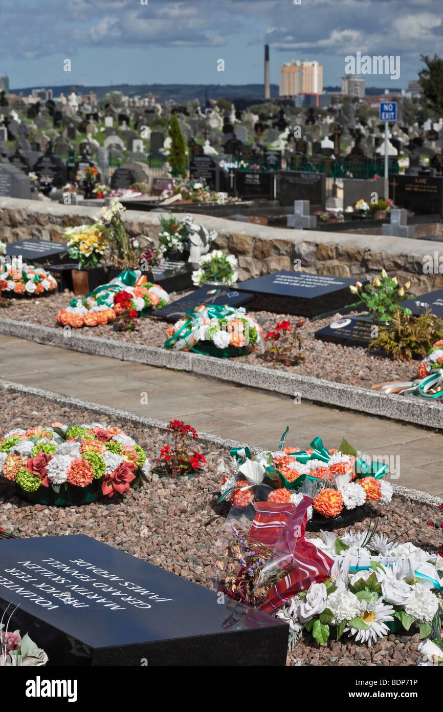 The graves of the Hunger Strikers, Milltown Cemetery, Falls Road ...