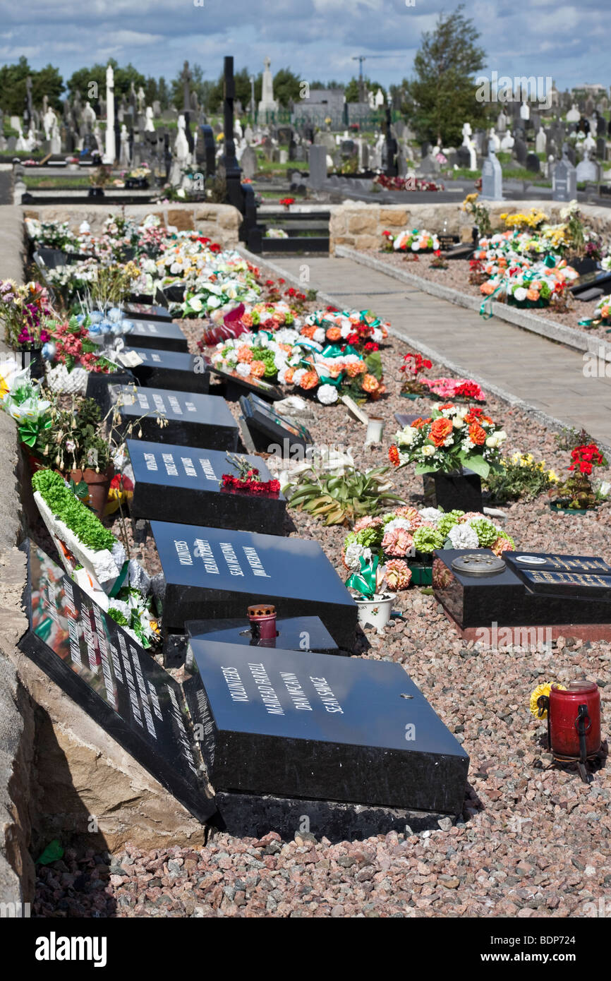 The graves of the Hunger Strikers, Milltown Cemetery, Falls Road ...