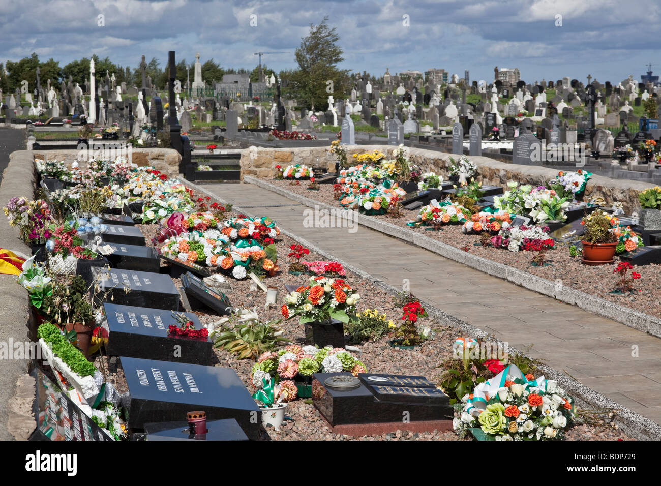The graves of the Hunger Strikers, Milltown Cemetery, Falls Road ...
