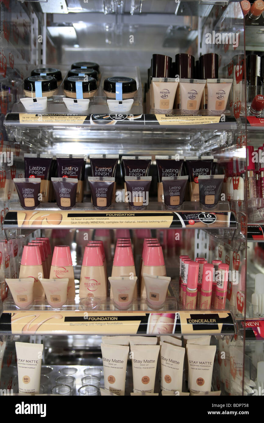 Cosmetics counter in a store Stock Photo - Alamy