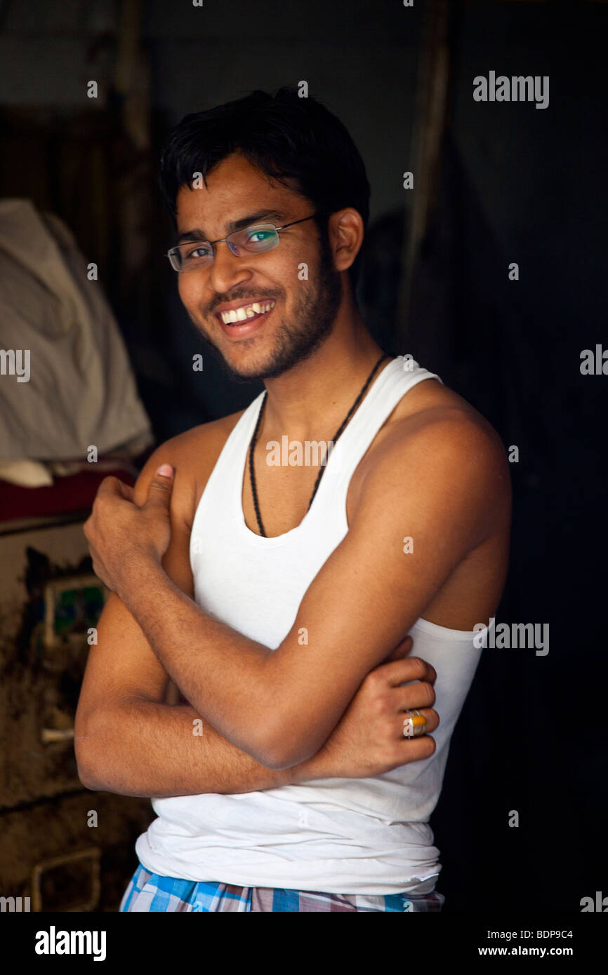 Young man in Calcutta India Stock Photo - Alamy