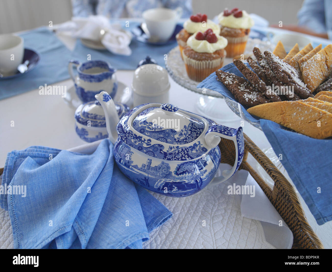 A well-laid table with coffee and pastry, Sweden Stock Photo - Alamy