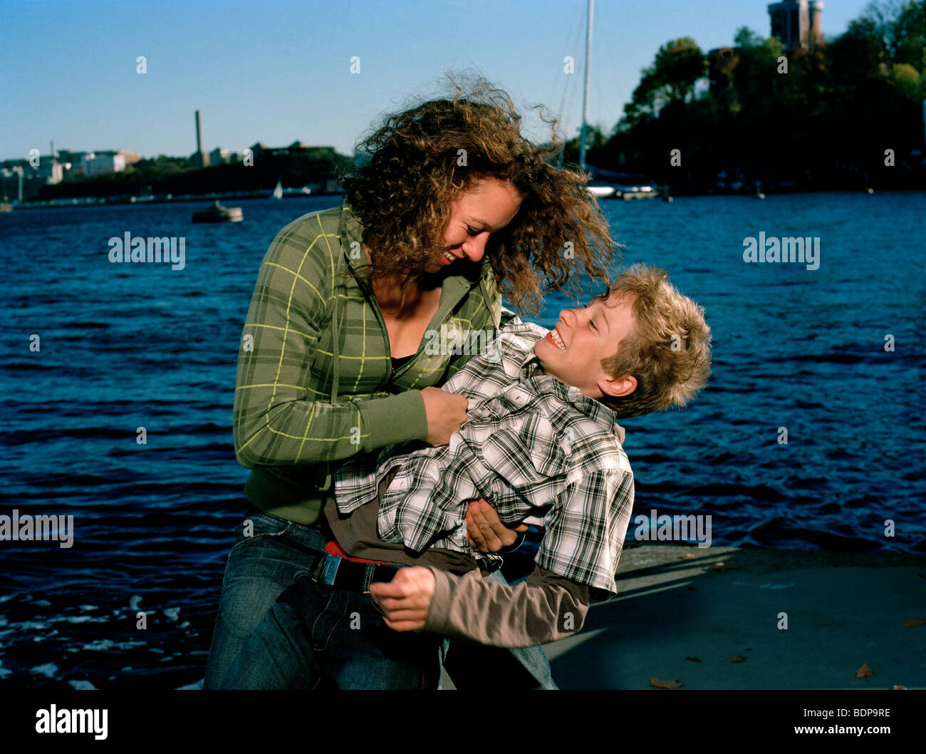 Brother and sister in a quarrel Sweden Stock Photo - Alamy