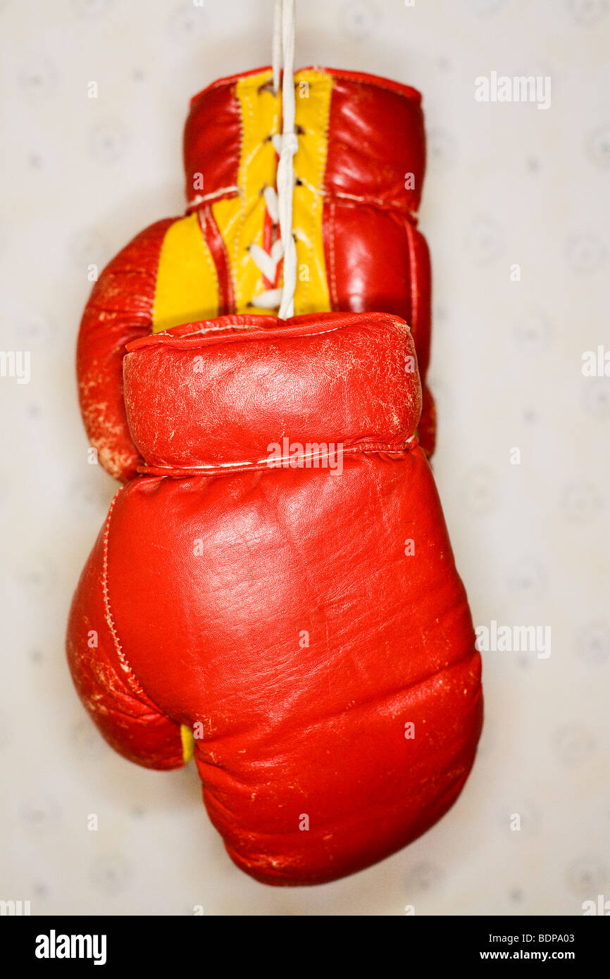 Boxing gloves close-up Stock Photo - Alamy