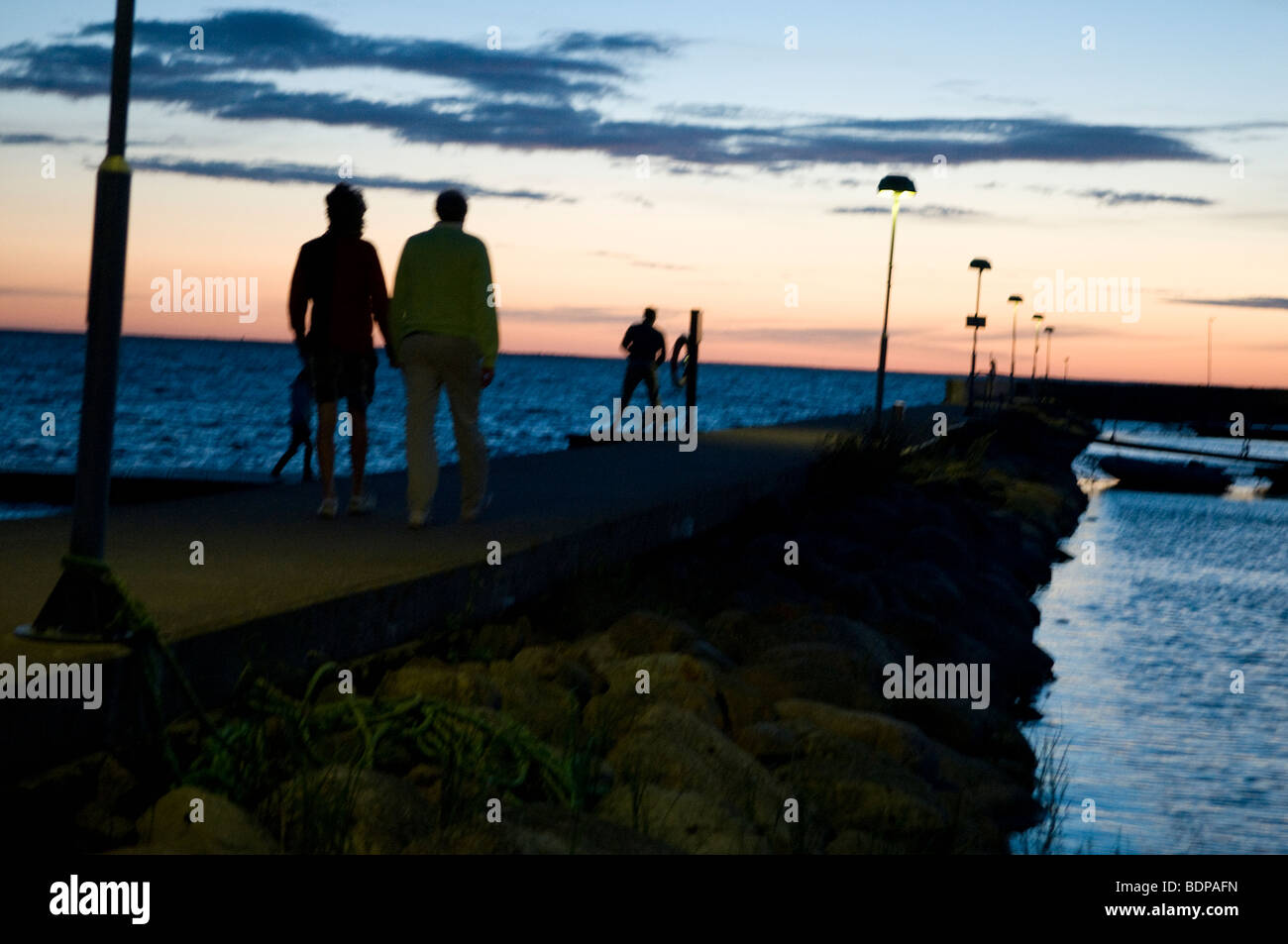 A harbour pier Sweden Stock Photo - Alamy