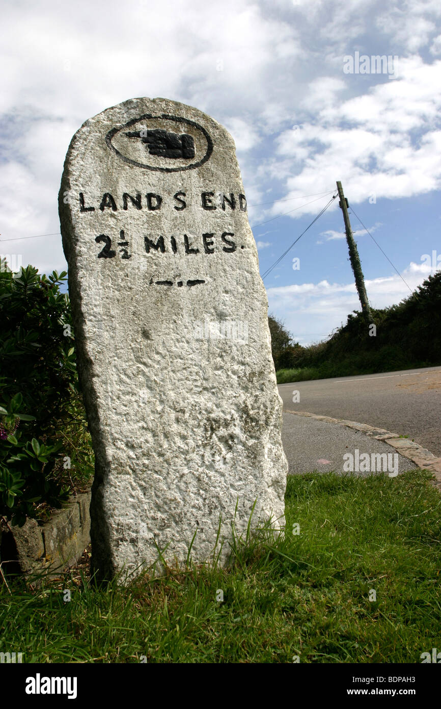 Cornish Milestone Lands End Stock Photo Alamy cornish-milestone-lands-end-stock-photo-alamy