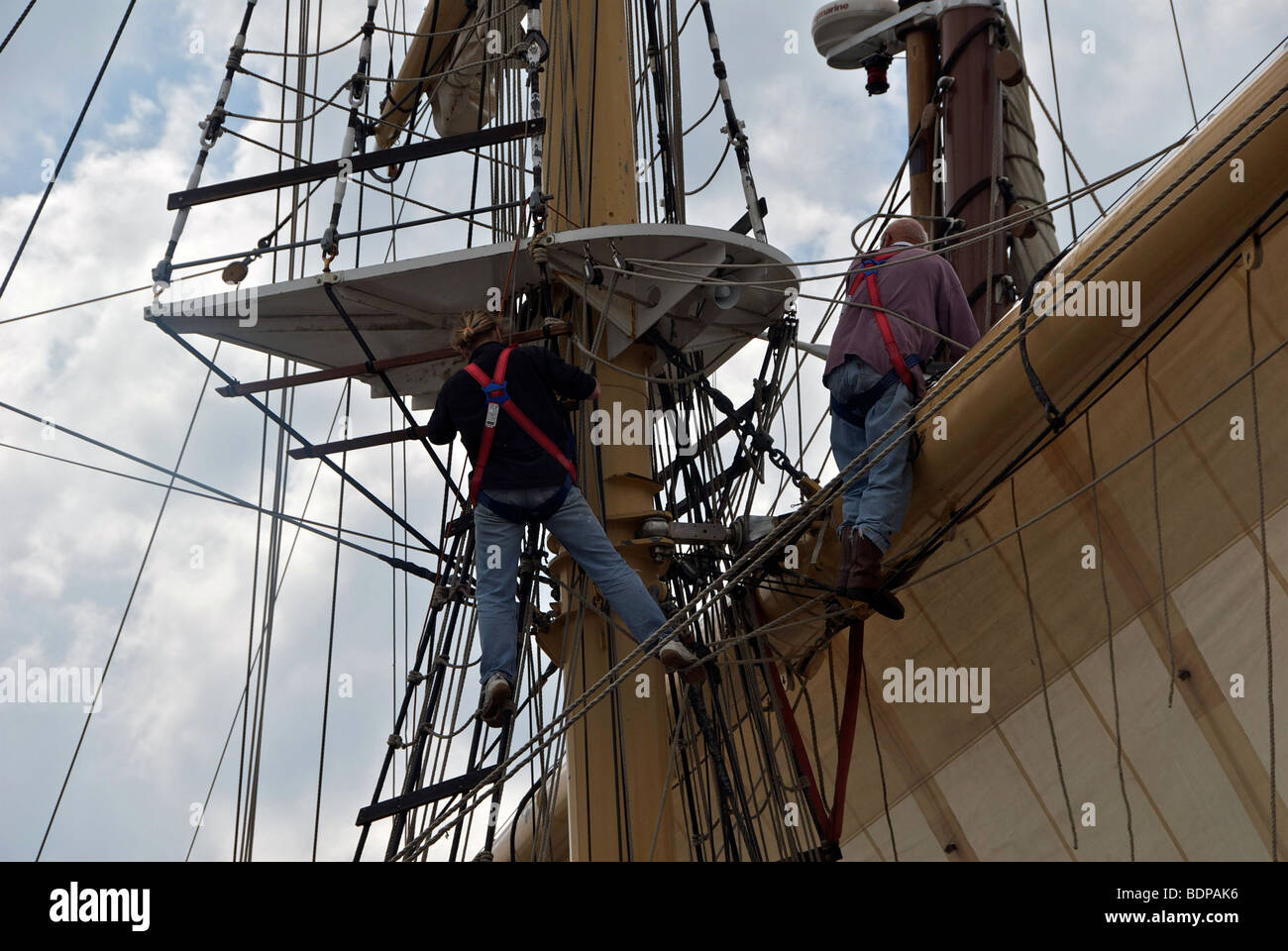 Tallship Weymouth Harbour Harbor Dorset UK Stock Photo - Alamy