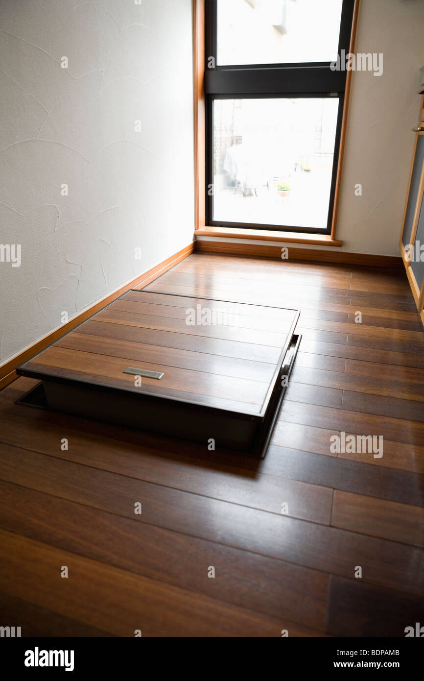 Under floor storage space Stock Photo - Alamy