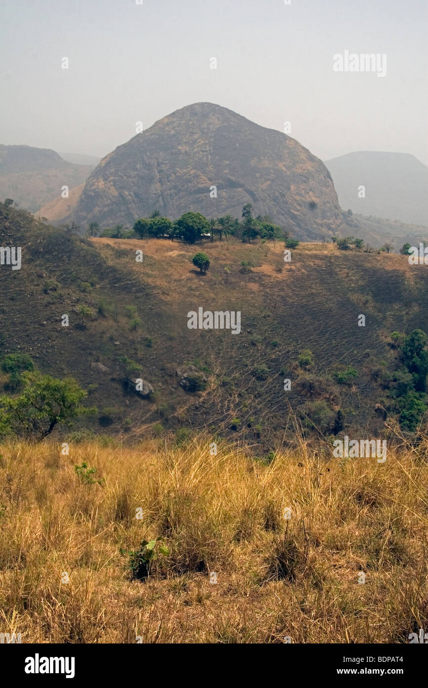 Mountainous landscape in Bamenda Highlands Ring Road area Northwest ...