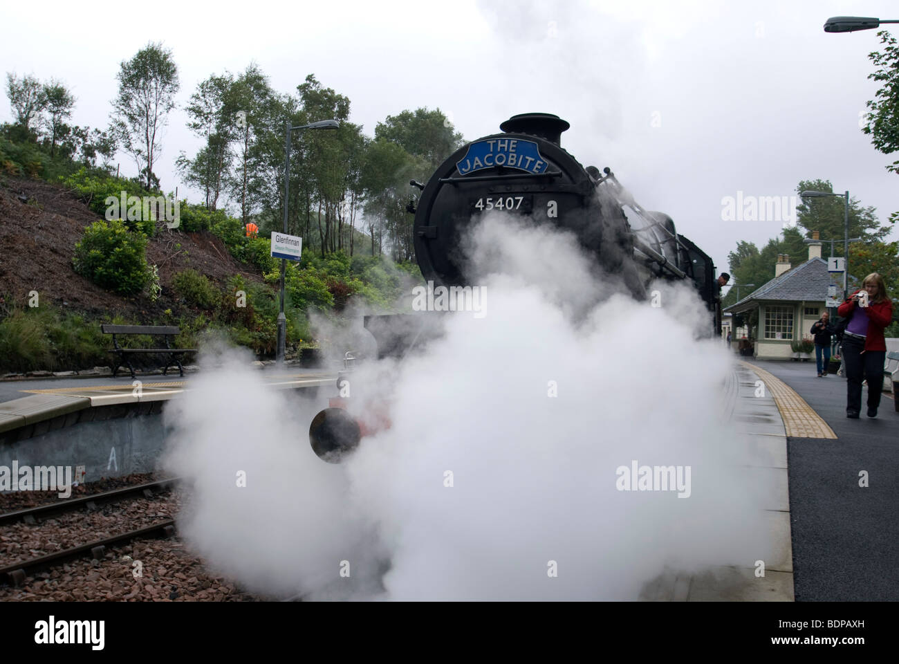 "The Jacobite" Fort William to Mallaig steam train at Glenfinnan ...