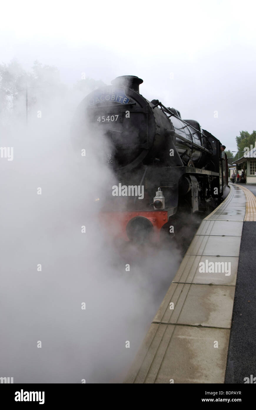 "The Jacobite" Fort William to Mallaig steam train at Glenfinnan ...