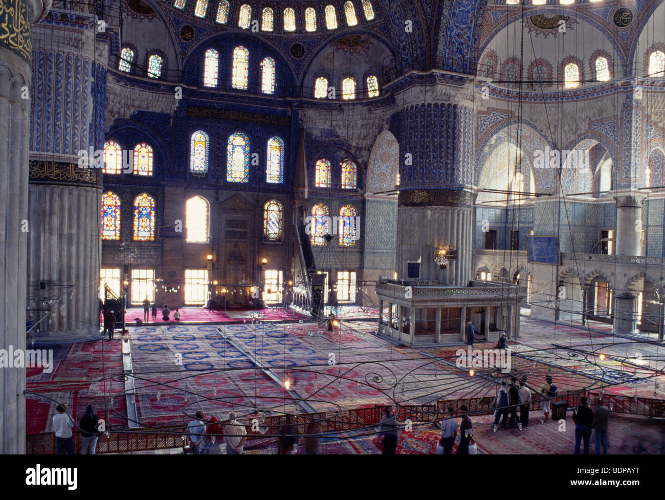 Istanbul Turkey Blue Mosque Interior Prayer Hall Stock Photo - Alamy