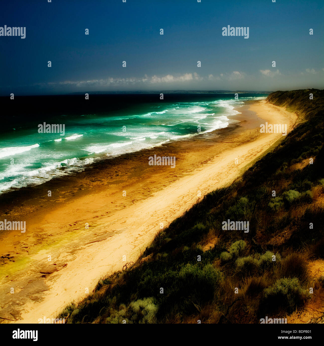 A golden beach in Australia Stock Photo - Alamy